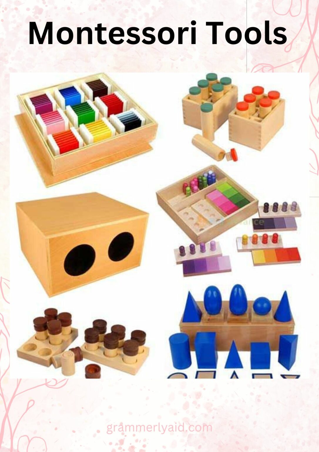 The best way to use 'MONTESSORI Materials' - Grammerly Aid