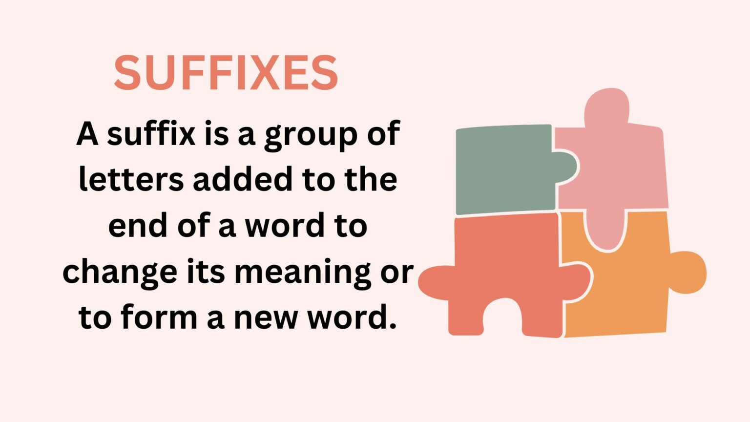 Suffixes: Meaning, Definition, Examples Lists