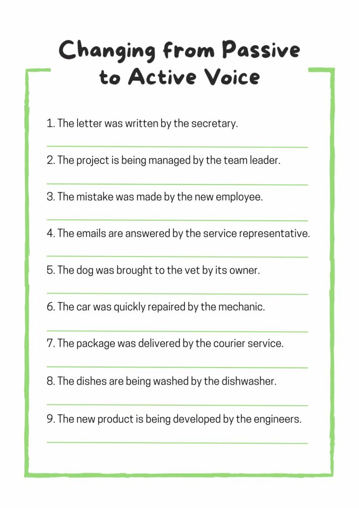 Voice Change: Active voice vs Passive voice rules, uses with examples ...